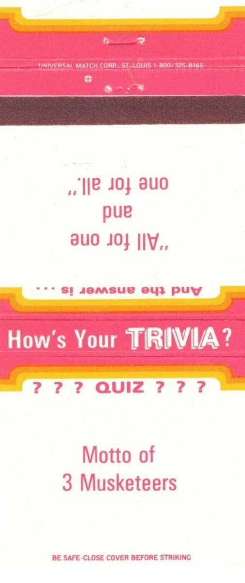 Three Musketeers Motto