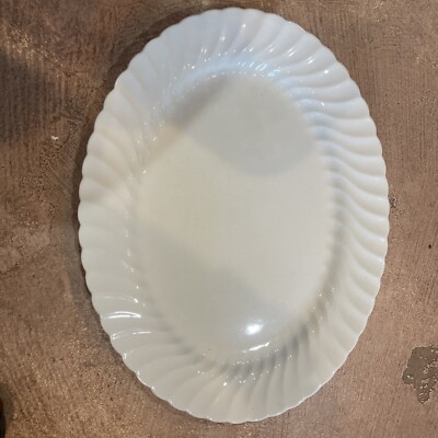 Johnson Brothers Snow White Regency Swirl Platter England Ironstone ...