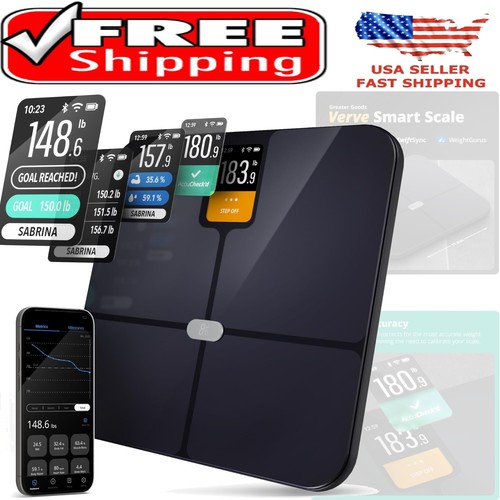 Smart Digital Weight Scale with Bluetooth & Wi-Fi - 13 Body Metrics ...
