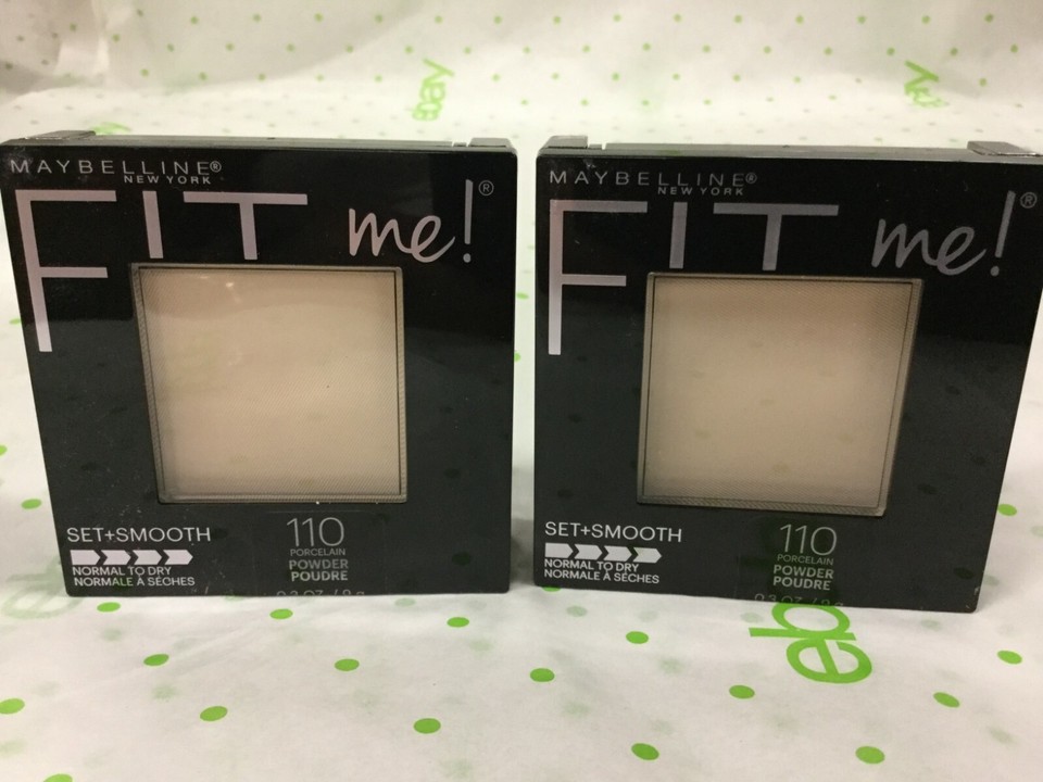 2 X Maybelline New York Fit Me! Set + Smooth Pressed Powder 0.3 Oz ...
