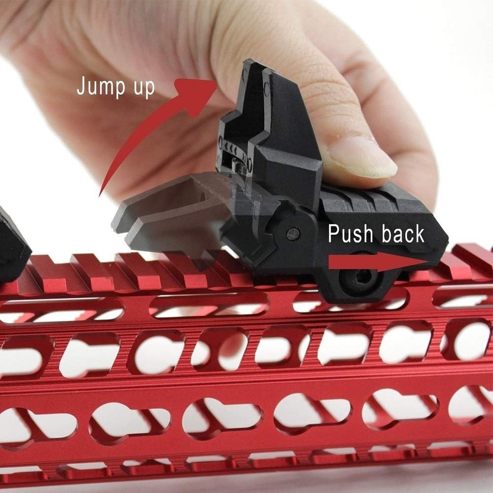 Quick Install Adjustable Flip-Up Sights for Airsoft - Front & Rear ...