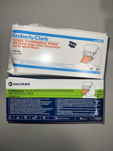 Kimberly-Clark Halyard N95 Disposable Surgical Mask Model 46727 Case Of ...