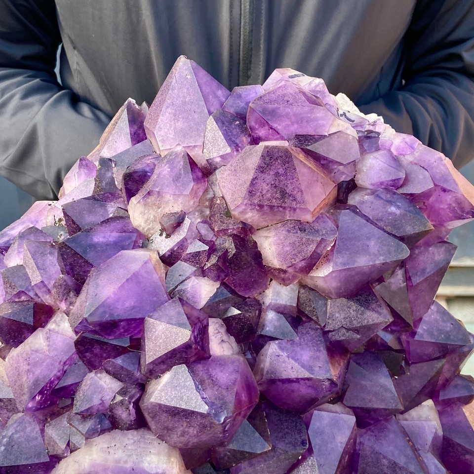 38.251LB Natural Amethyst Cluster Quartz Crystal backbone mineral ...