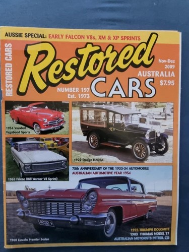 Restored Cars Magazine Issue No. 197 Nov - Dec 2009 FREEPOST IN ...