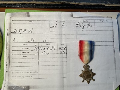 Lt Colonel./Brigadier General A. Drew . Ww1. 1914-15 Star. A85 | eBay UK
