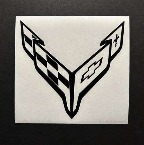 CUSTOM 2020-24 C8 CORVETTE Stingray Z51 Z06 Crossed Flags Emblem ...