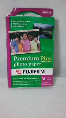 FUJIFILM Premium plus photo paper 60 Glossy sheets All inkjet printers ...