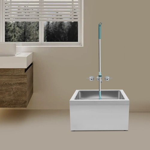 22"L x 19"W x 12"H Stainless Steel Mop Sink Utility Floor Mount Mop ...