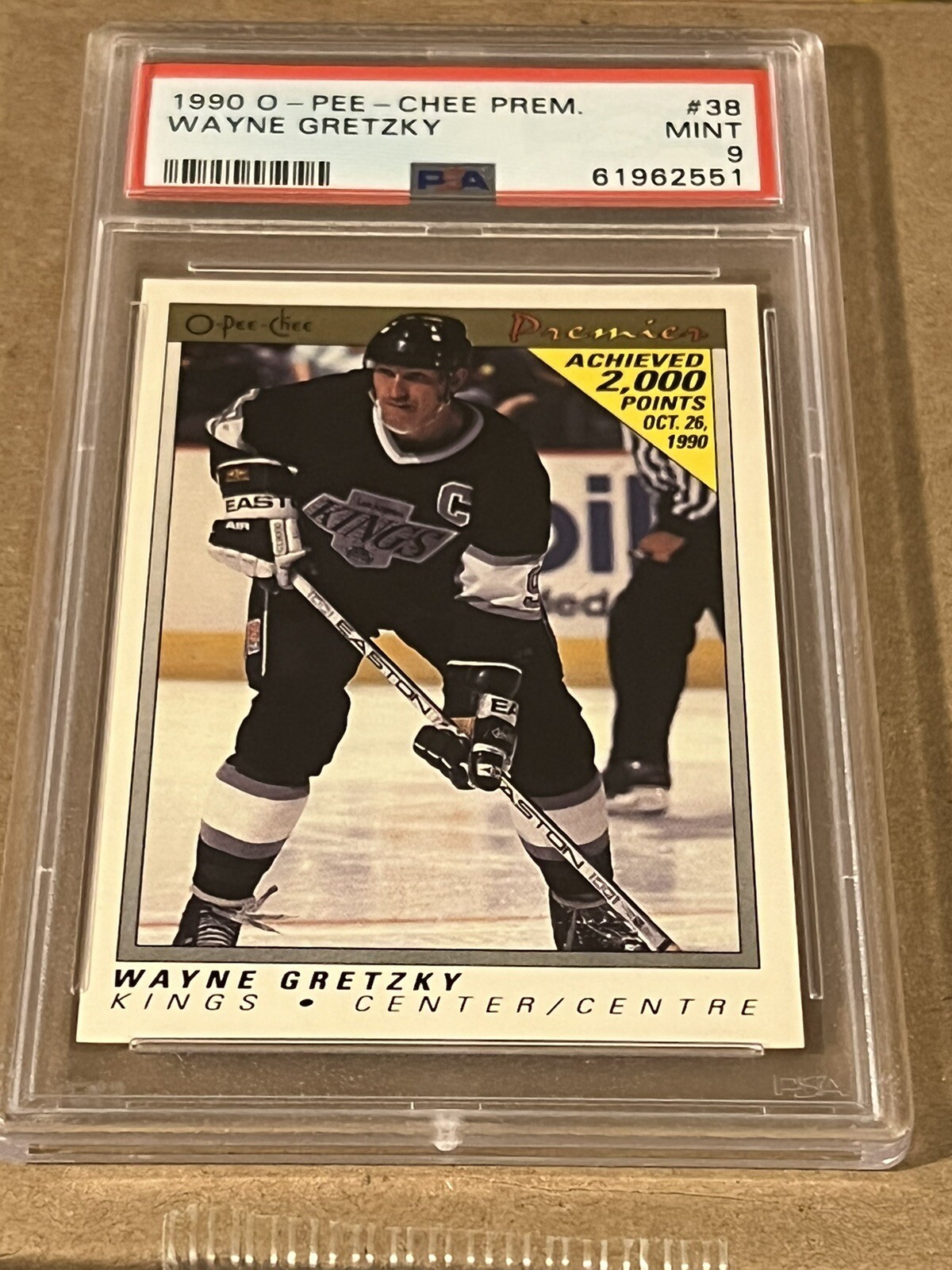 1990-91 -Wayne Gretzky- PSA 9 O-Pee-Chee Premier Hockey Card #38 - OPC ...