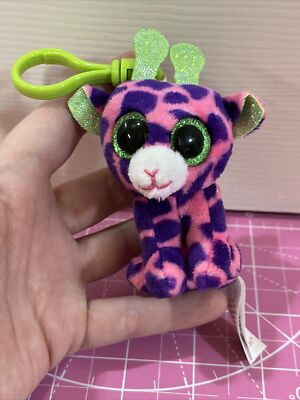 Ty Beanie Boos Key Clip Gilbert The Pink Giraffe Mini 3" Plush Key ...