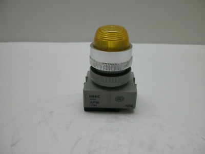 IDEC APW SERIES (TW) PILOT LIGHT YELLOW DOME LENS 24V LED 22mm W/O ...