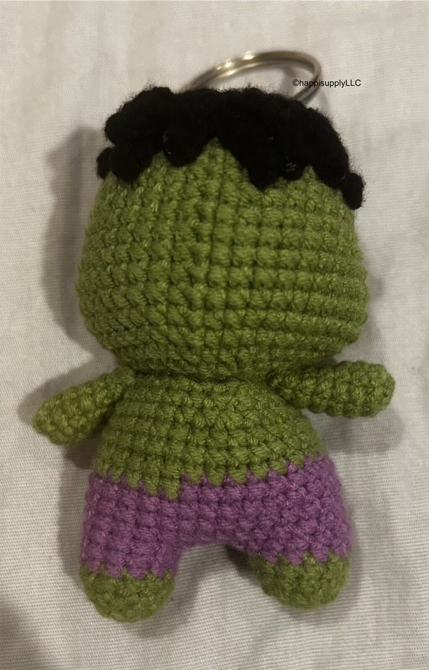 Crochet Handmade Amigurumi Marvel Keychain: The Hulk 4 inches tall | eBay