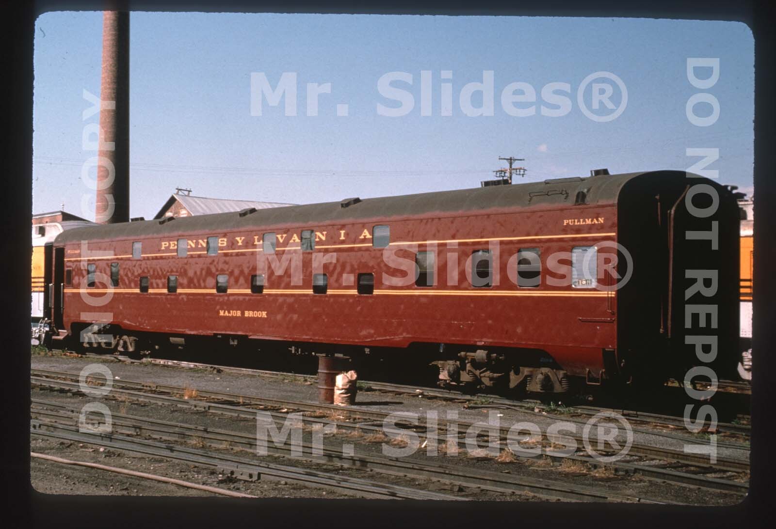 Duplicate Slide PRR Pennsylvania RR Fresh Paint Pullman Sleeper 'Major ...