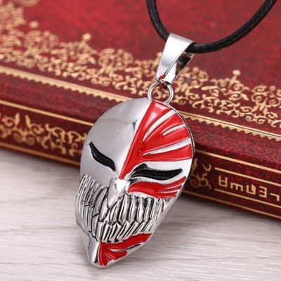 Anime Bleach Ichigo Kurosaki Mask Pendant Cosplay Necklace Metal Toy ...