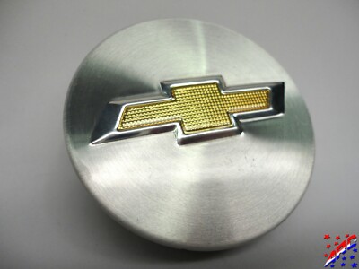 Genuine OEM Chevy Wheel Center Hub Cap Brushed w/ Dotted Emblem 2-5/16 ...