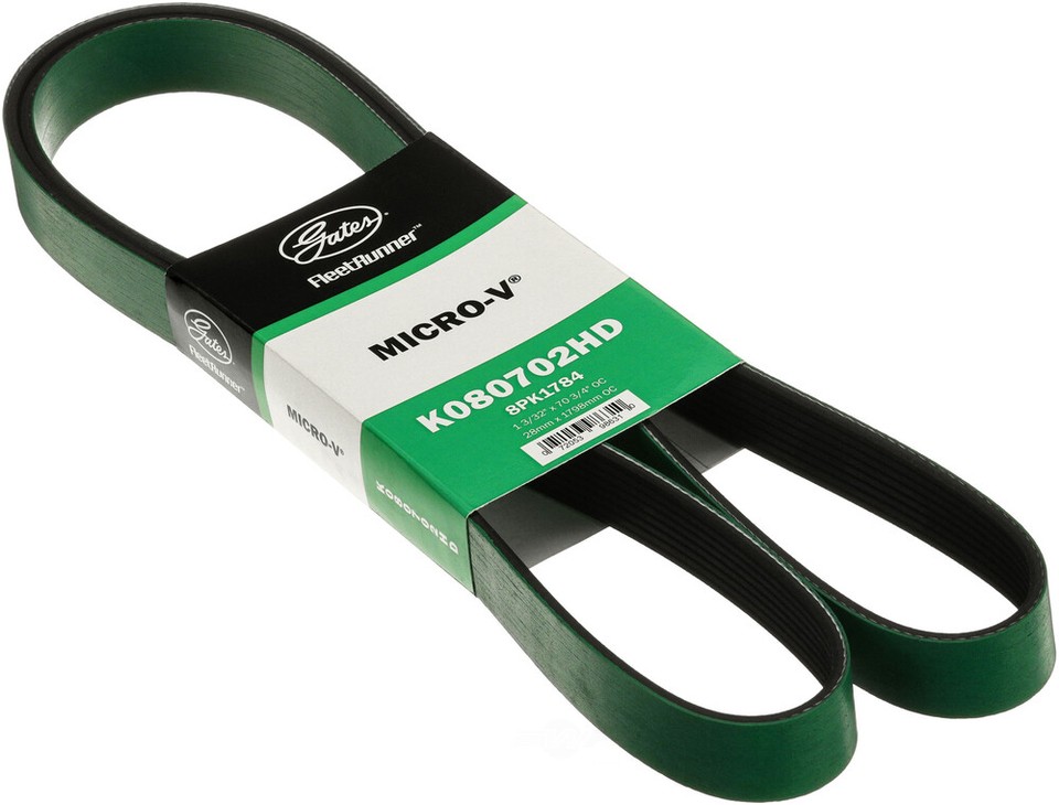 Gates K080702HD Automotive V-Ribbed Belt (Heavy Duty) UPC ...