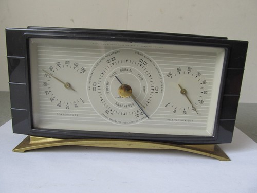Vintage Airguide Instrument Co. Desktop Weather Station Barometer ...