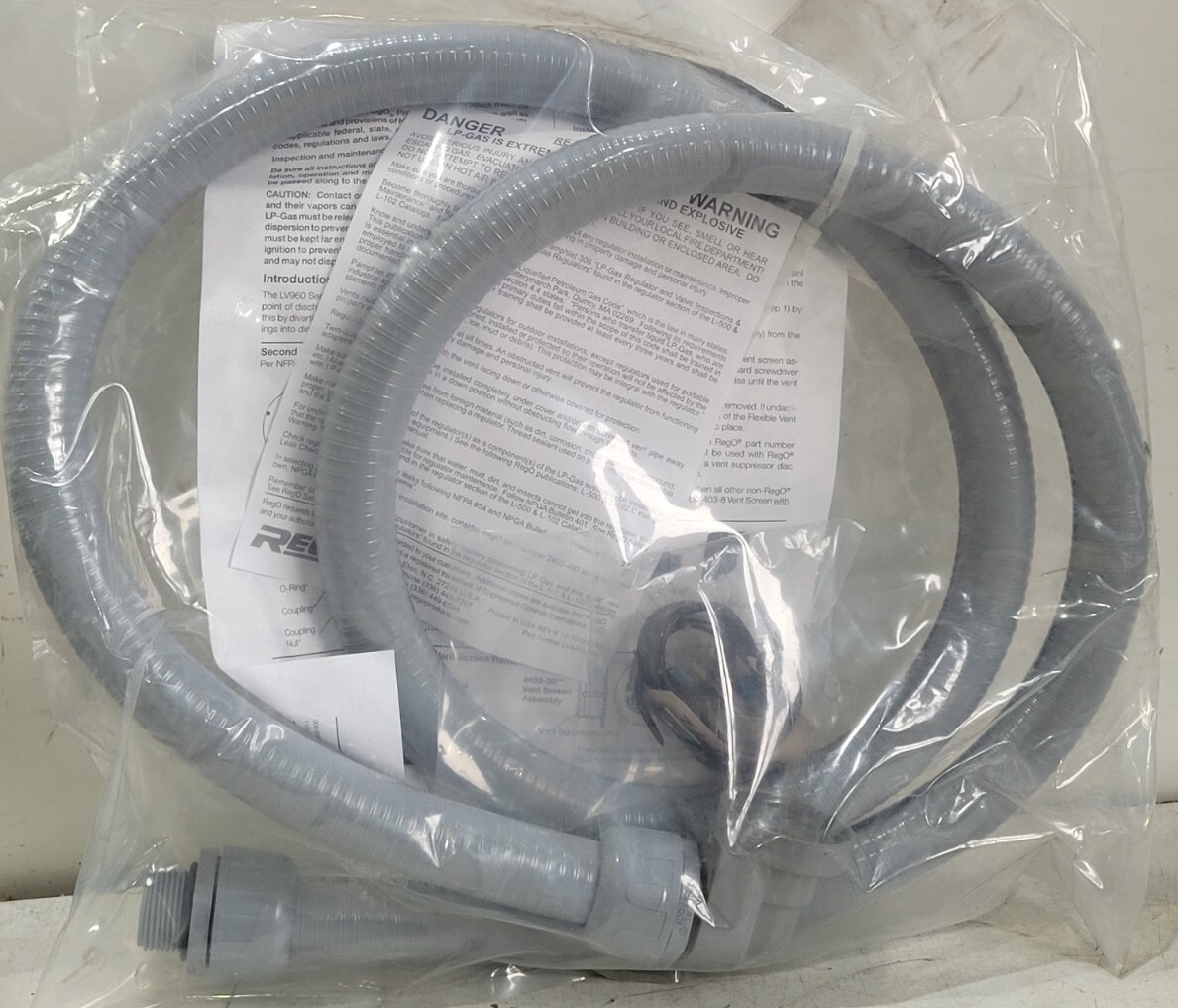 Rego Vent Kit Flexible 72" For Regulator W/ Brackets LV960-72 | eBay