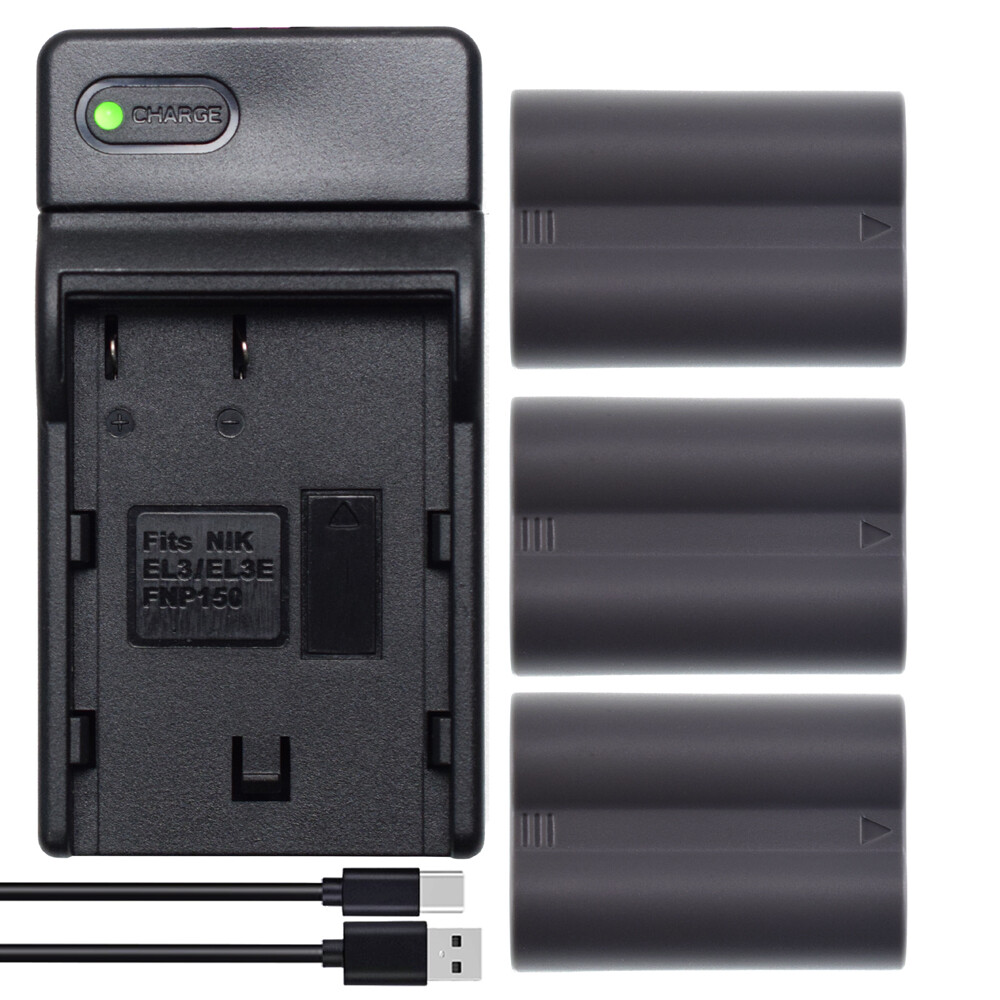 EN-EL3E Battery or Charger For Nikon D700 D300 D300s D200 D100 D90 D80 ...