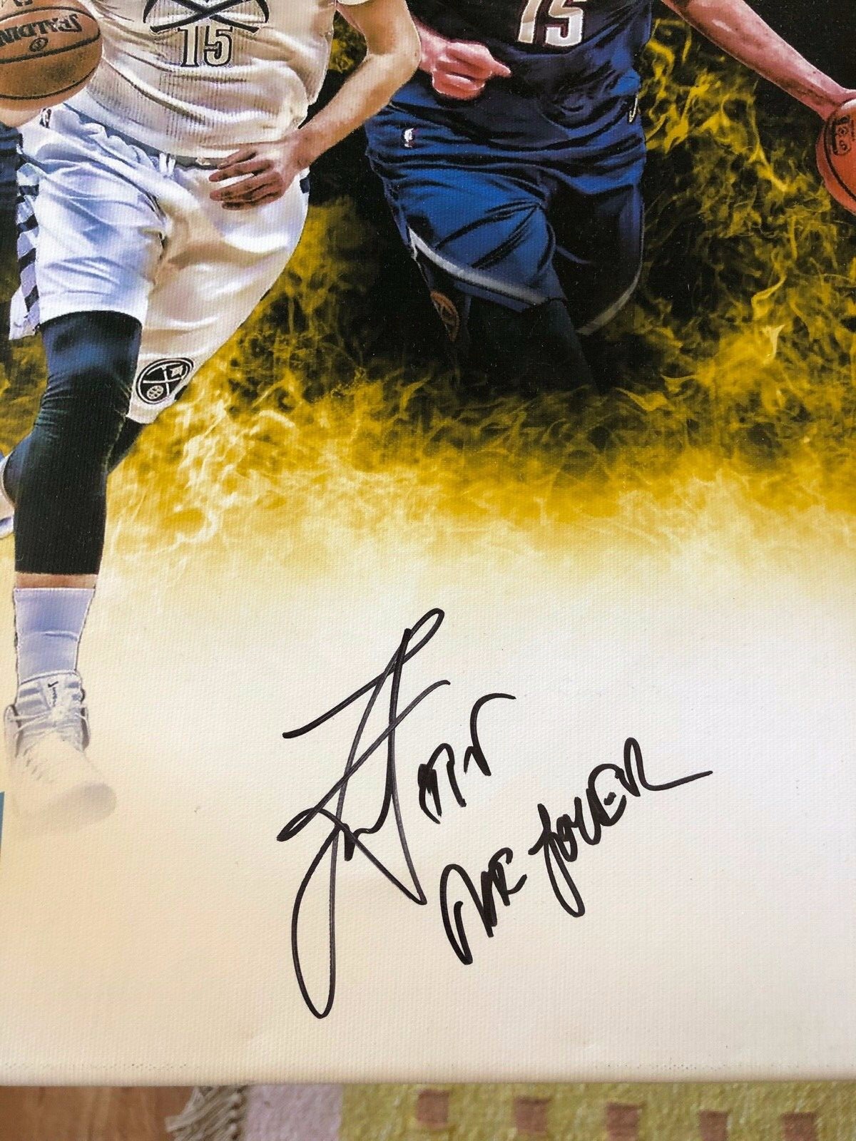 Nikola Jokic VERY RARE Signed Autograph 16x20 Stretched Canvas NBA "The ...