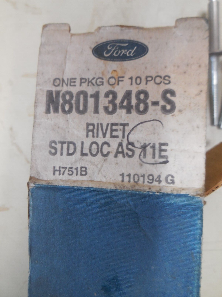 NOS Ford Rivets N801348-S | eBay