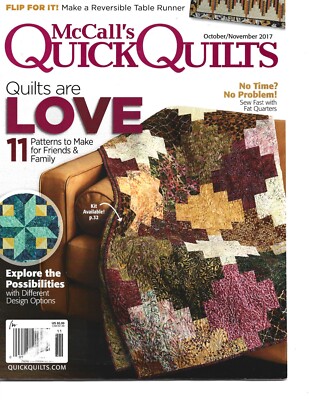 McCall's Quick Quilts Magazine Oct/Nov2017 11 Patterns and more | eBay