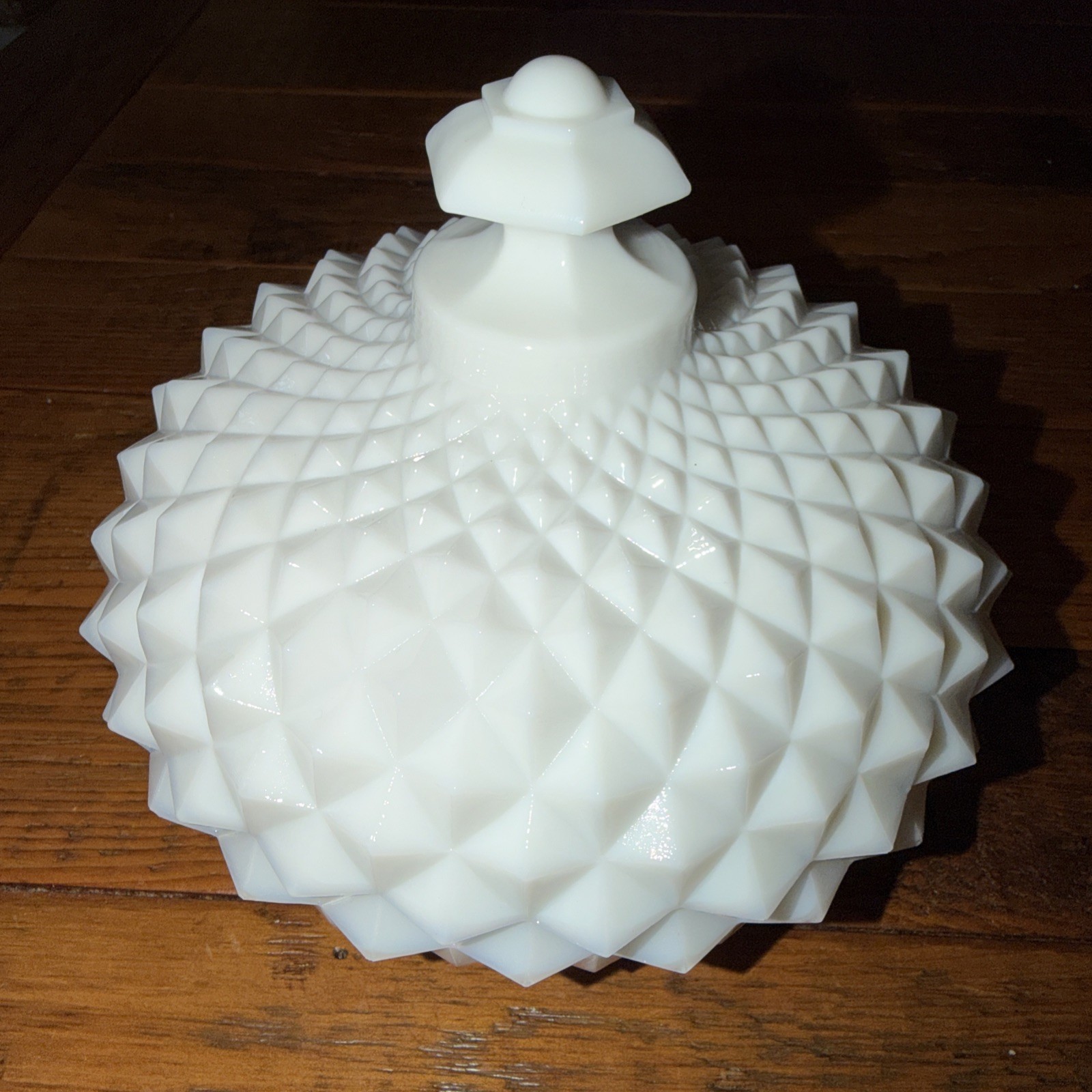 VTG Westmoreland Milk Glass Sawtooth Diamond Point Lidded Candy Dish | eBay