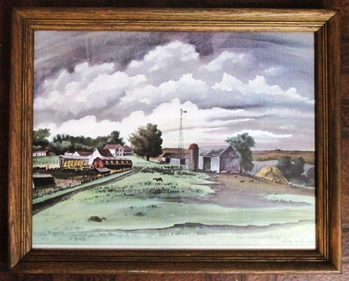 "Tom's Farm" Watercolor Print by Adolf Dehn Framed - Peoples Book Club ...