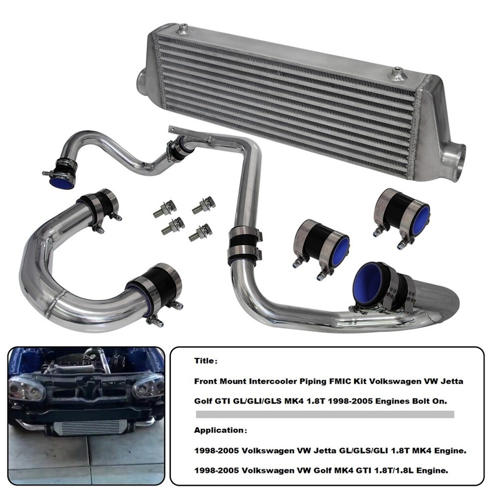 Front Mount Intercooler + Piping Kit Fits 98-05 VW JETTA Golf GTI 1.8T ...