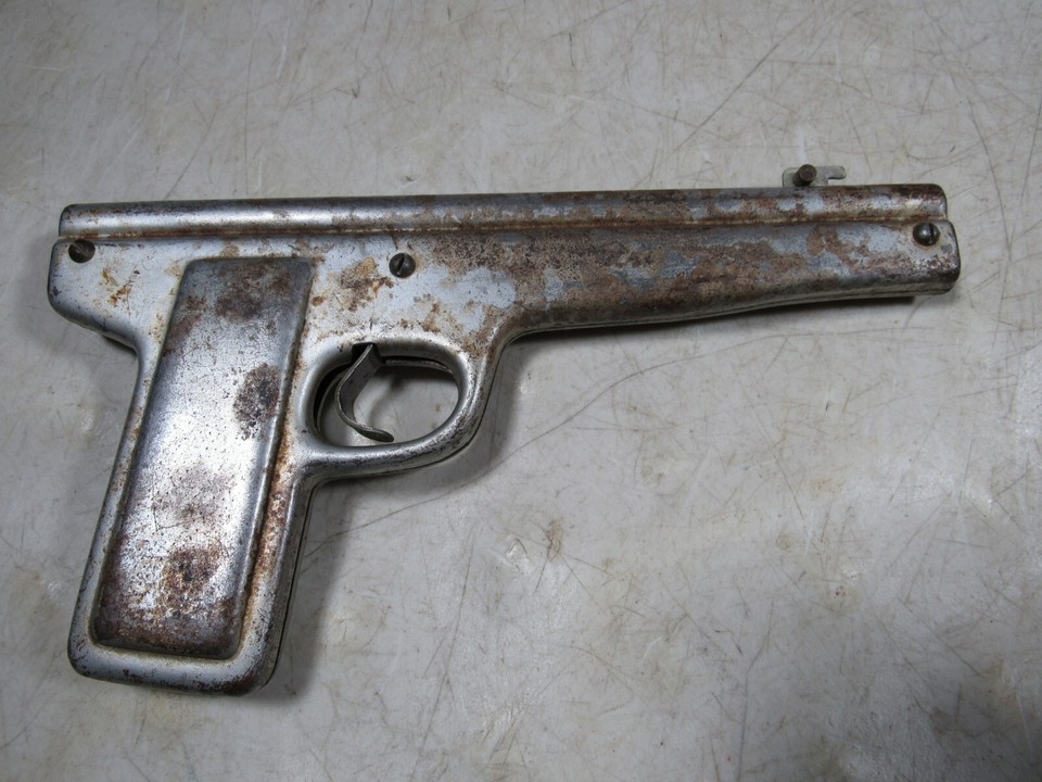 Vintage Early Version Pressed Steel Jakel Aeromatic Glider Gun Toy ...