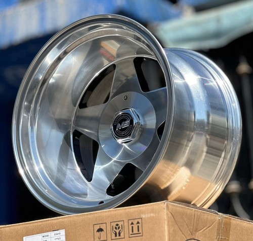 15x12 5-Star Classic Machine Finish Ford F100 F150 w/ Cap 5x139 / 5x5.5 ...