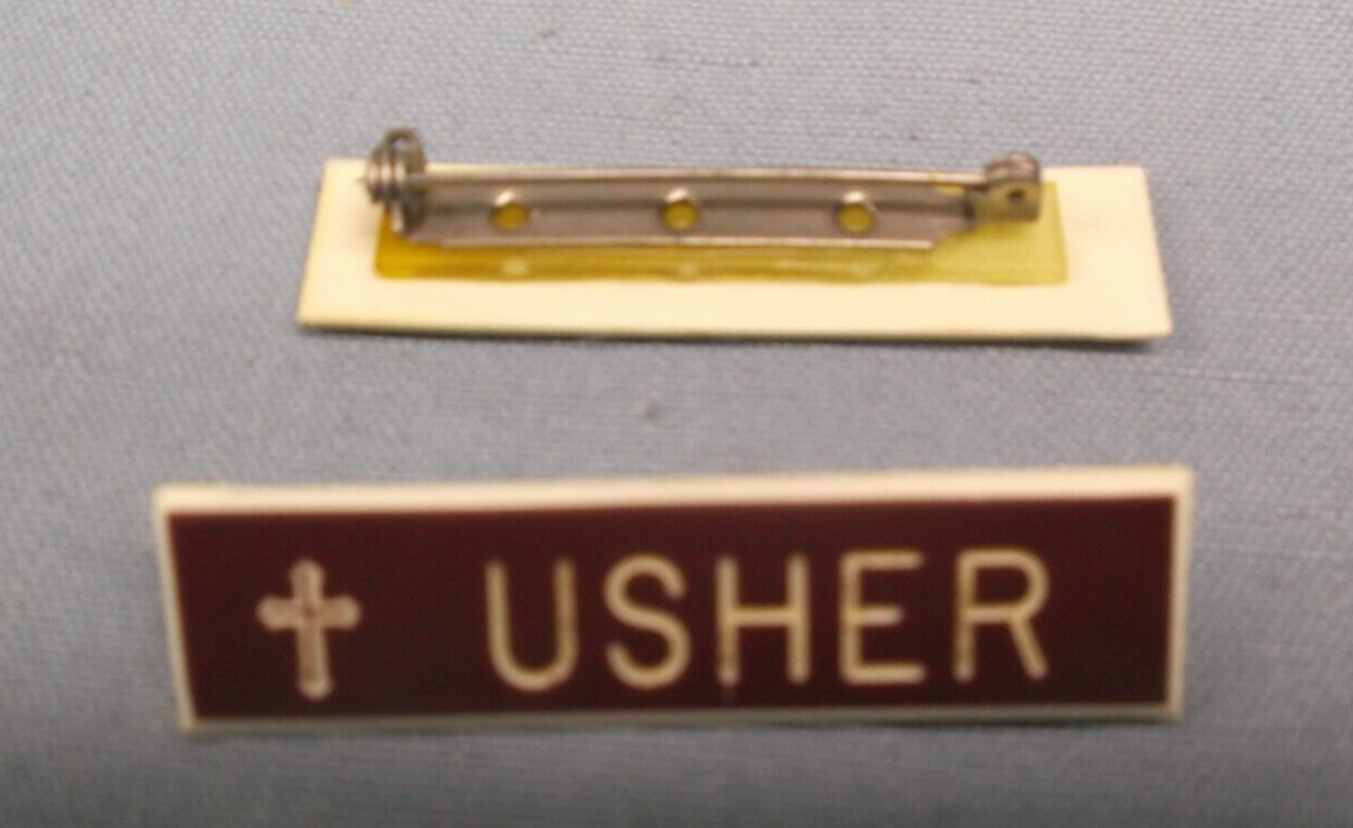 USHER pin engraved plastic cross lapel | eBay