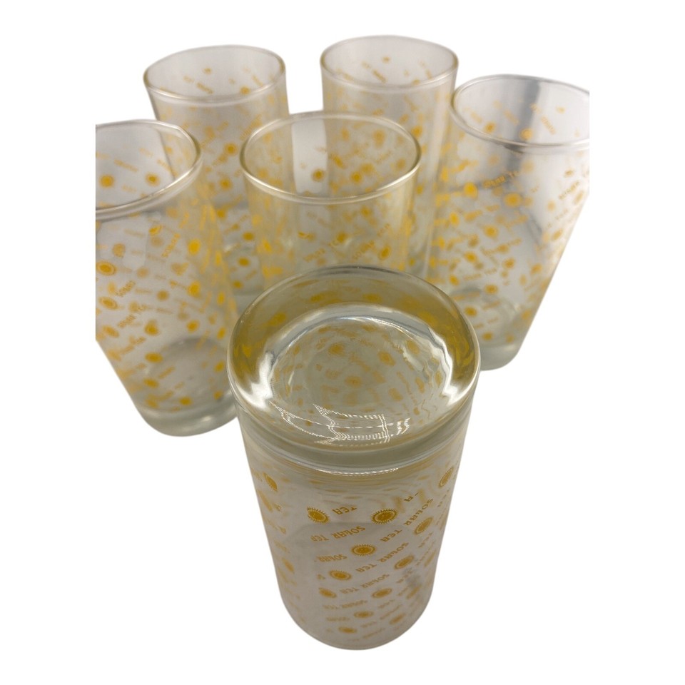 Solar Sun Tea Maker Glass Jar Canister w/ Domed Lid 1970's Vintage W/ 6 ...