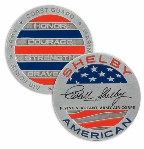 Carroll Shelby Signature Military Challenge Coin Ford Mustang GT500 ...
