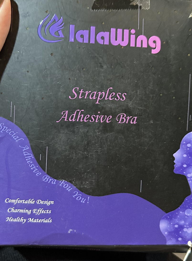 Niidor Adhesive Bra Strapless Bras for Women Wing-shaped Silicone Pink ...