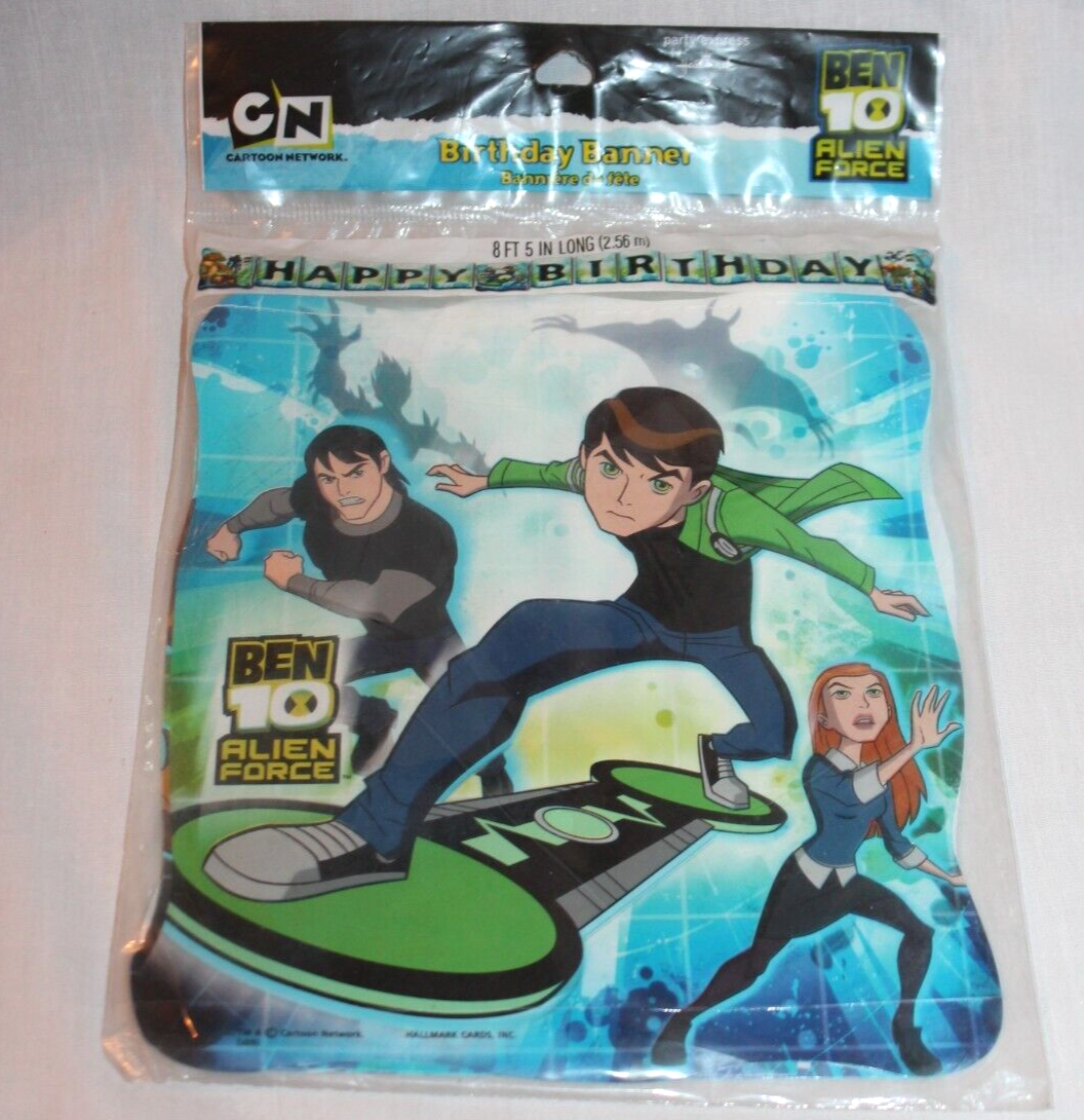 NEW IN PACKAGE BEN 10 CARTOON NETWORK BANNER 8.5 FEET LONG PARTY ...