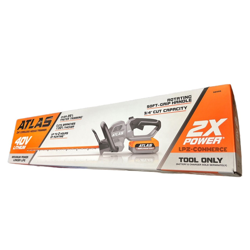 ATLAS 40V 24'' HEDGE TRIMMER 3/4'' 56935 WORKING BARETOOL | eBay