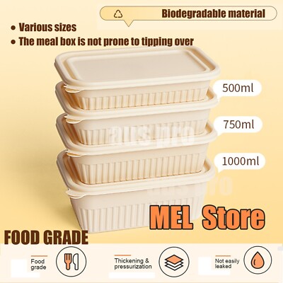 1000ML Takeaway Containers Corn-based Starch Biodegradable Eco-friendly ...