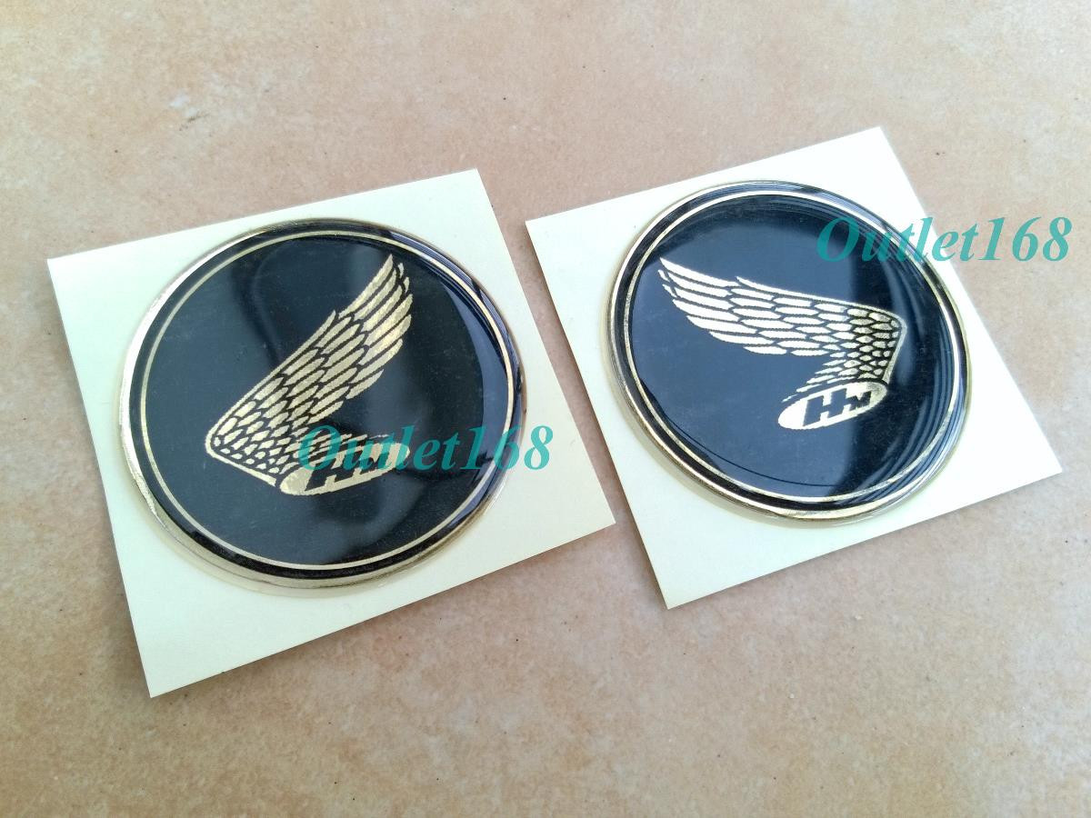 Honda Fuel Gas Tank Round 50mm Sticker Decal Emblem Soft Gel Dome Self ...