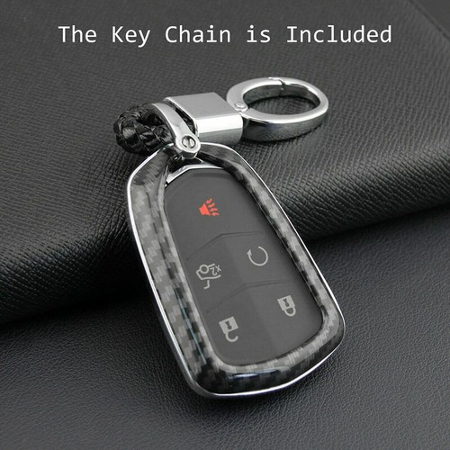 For Cadillac ATS CTS XTS XT4 XT5 CT6 Car Key Fob Case Carbon Fiber ...