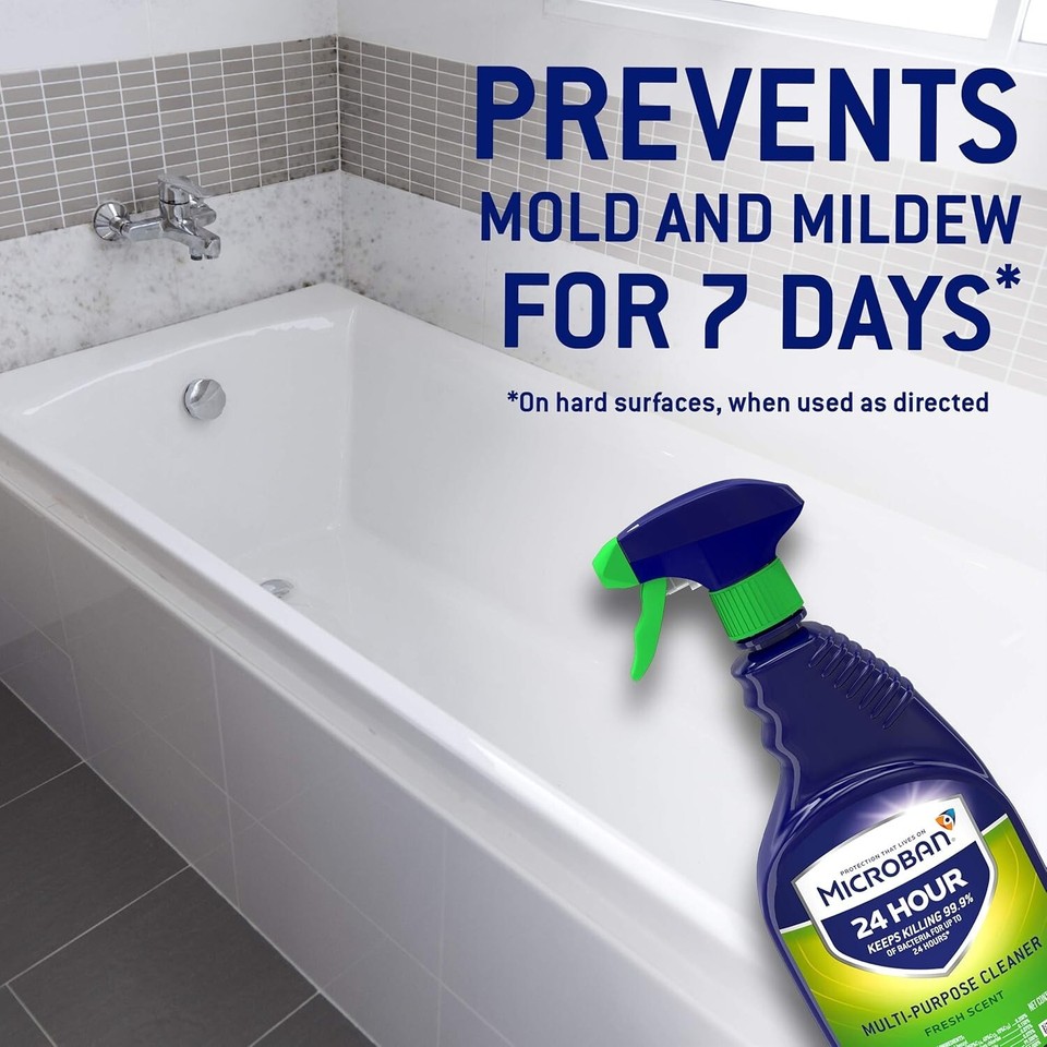 4X Microban 24 Hour Multi-purpose Cleaner and Sanitizing Spray,Fresh ...