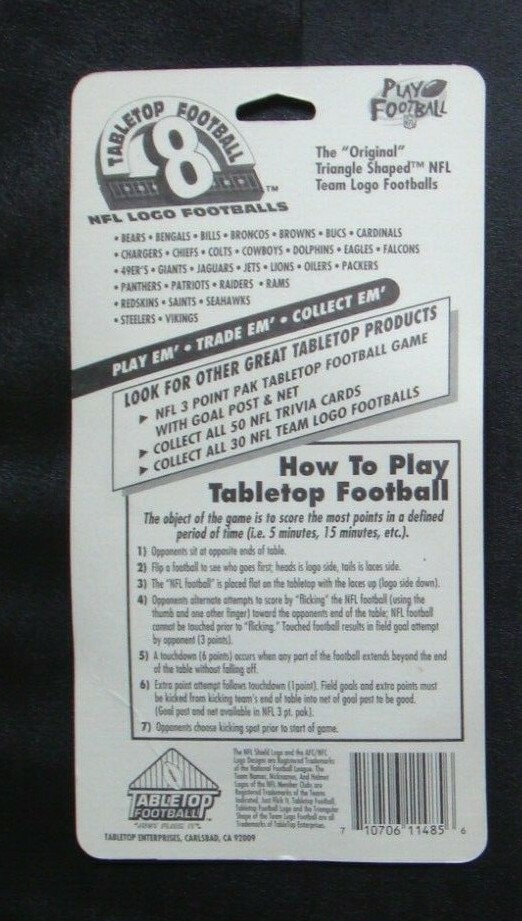 Tabletop Football 8 NFL Logo Chromium STEELERS,COWBOYS, RAMS+ 5 OTHERS ...