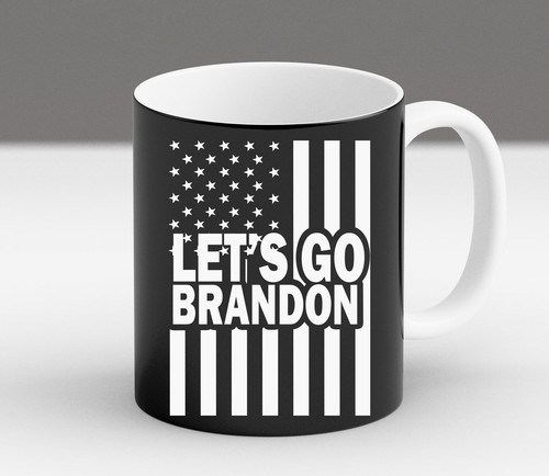 Let's Go Brandon American Flag 2 Political New Gift Friends Family Mug ...