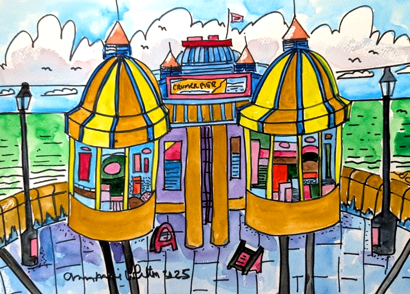 Original Watercolour Painting of Cromer Pier No 3 by Ann Marie Whitton ...