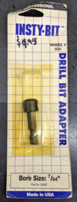 Insty Bit Quick Change Drilling Systems - Drill Bit Adapter 7/64" 83007 ...