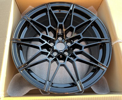ONE BRAND NEW OEM BMW M3 M4 FRONT 19” 826M BLACK WHEEL RIM! 36117882868 ...