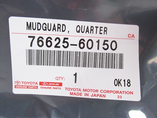 Genuine OEM Toyota Lexus 76625-60150 Right Mud Guard 1998-2007 LX470 ...