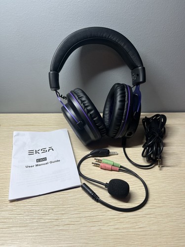 Eksa E900 Gaming Headset With Detachable Microphone-Purple | eBay