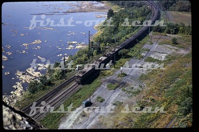 F Original Slide - Pennsy PRR Boxcab Electric Coal Action Chiques Rock ...