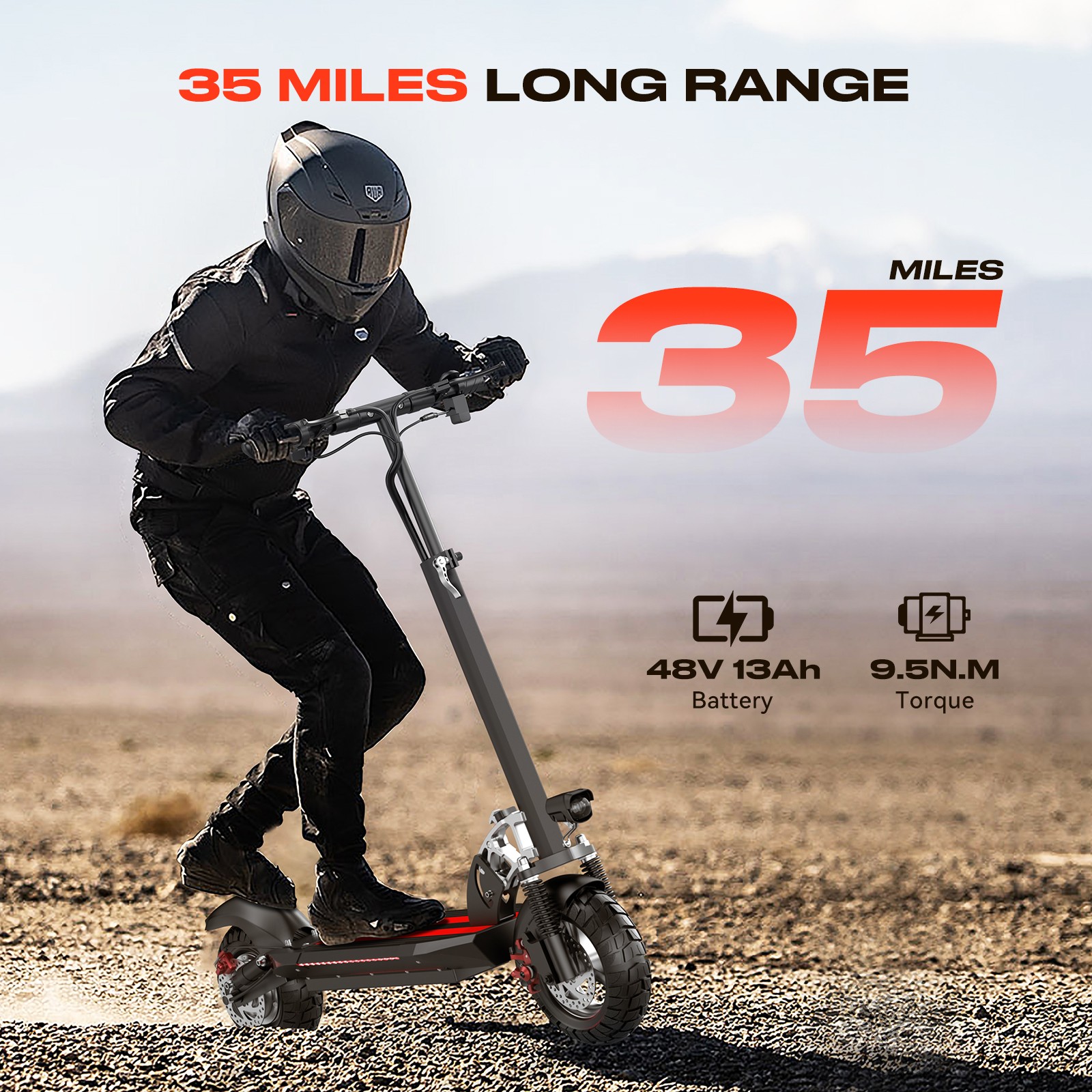 10'' Electric Scooter With Seat Peak 1200W Folding Commuter E Scooter ...